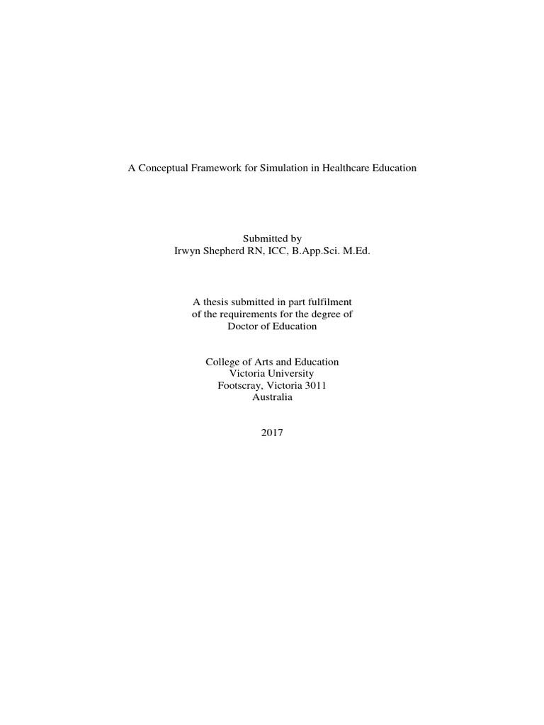 A Conceptual Framework for Simulation in Healthcare Education | PDF ... A Conceptual Framework for Simulation in Healthcare Education | PDF ...