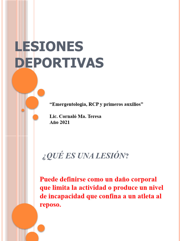 Lesiones Deportivas | PDF | Tendón | Medicina CLINICA