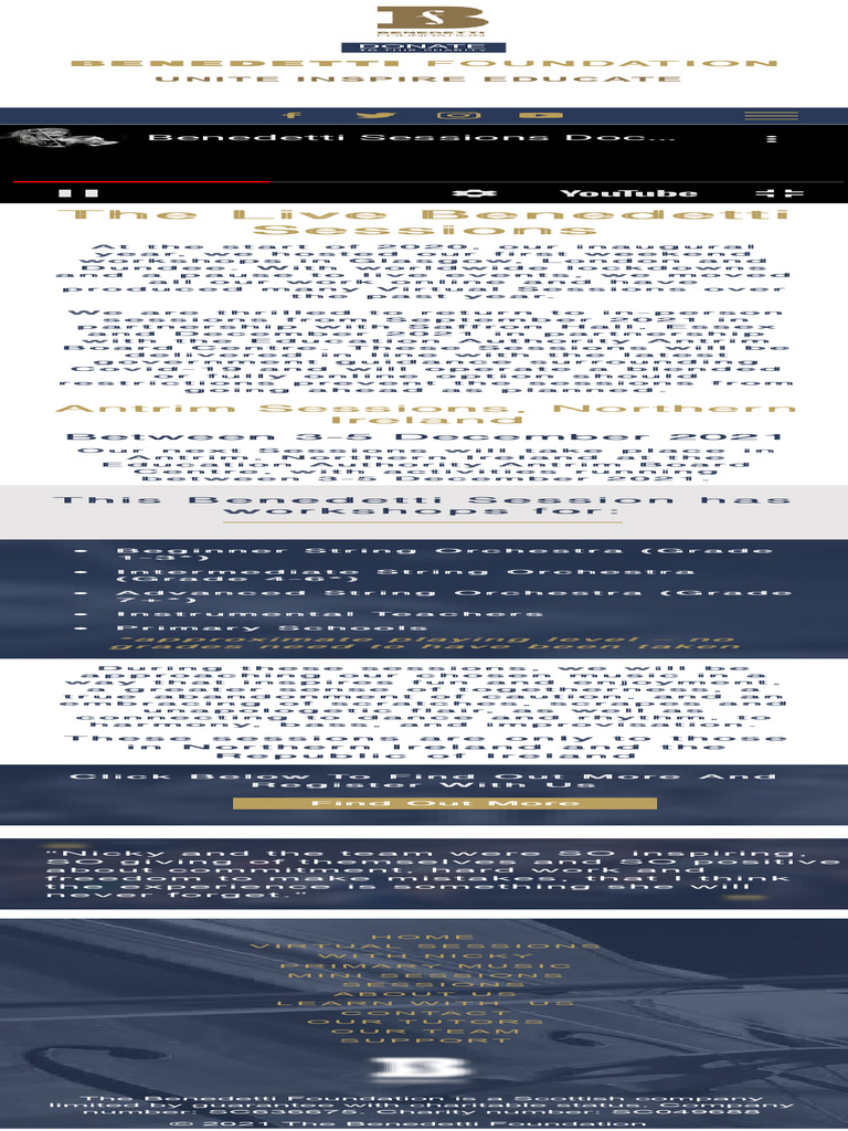 BENEDETTI SESSIONS The Benedetti Foundation | PDF