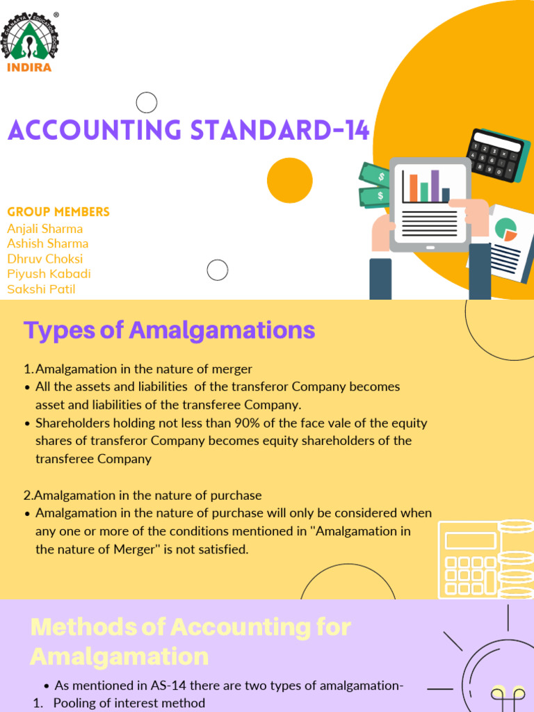 Understanding Accounting Standard-14 Amalgamation | PDF | Consolidation ...