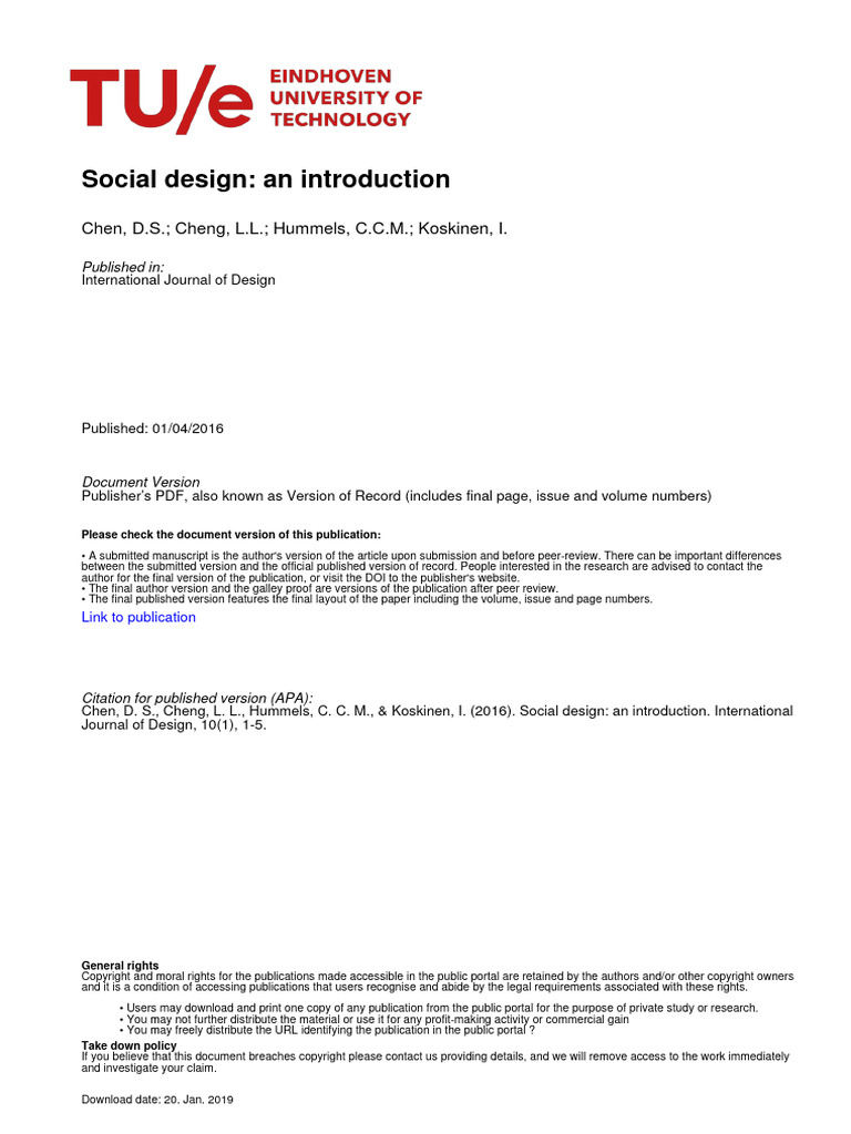 Social Design - An Introduction.. | PDF | Sociology | Science