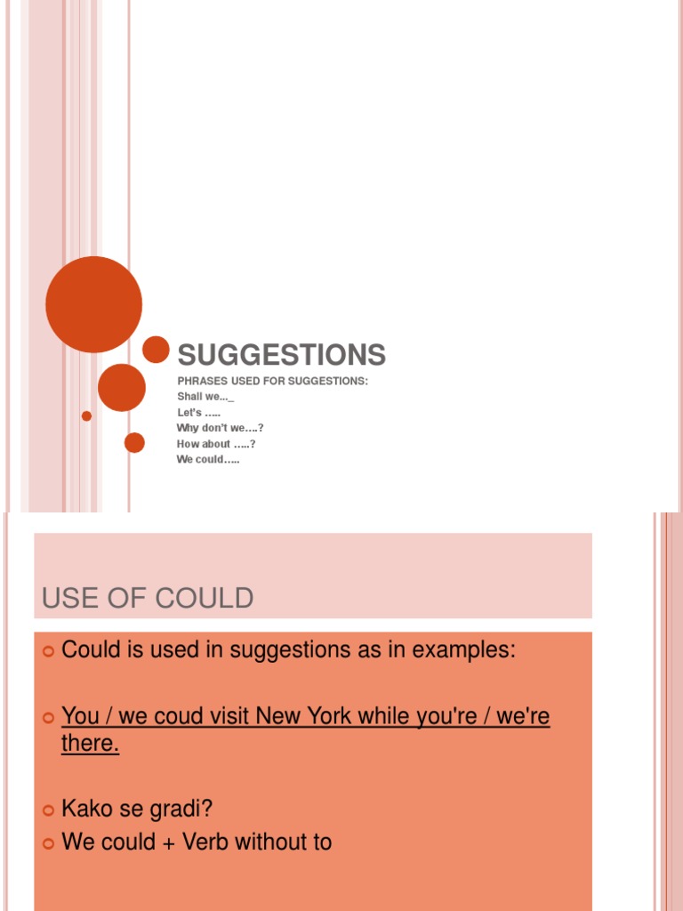 Making Suggestions | PDF | Grammar | Linguistics