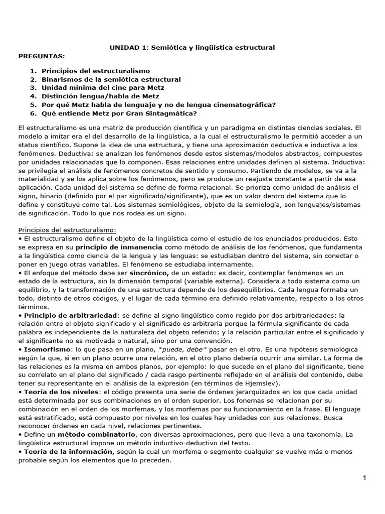 Semio II Resumen Primer Parcial | PDF | Semiótica | Lingüística