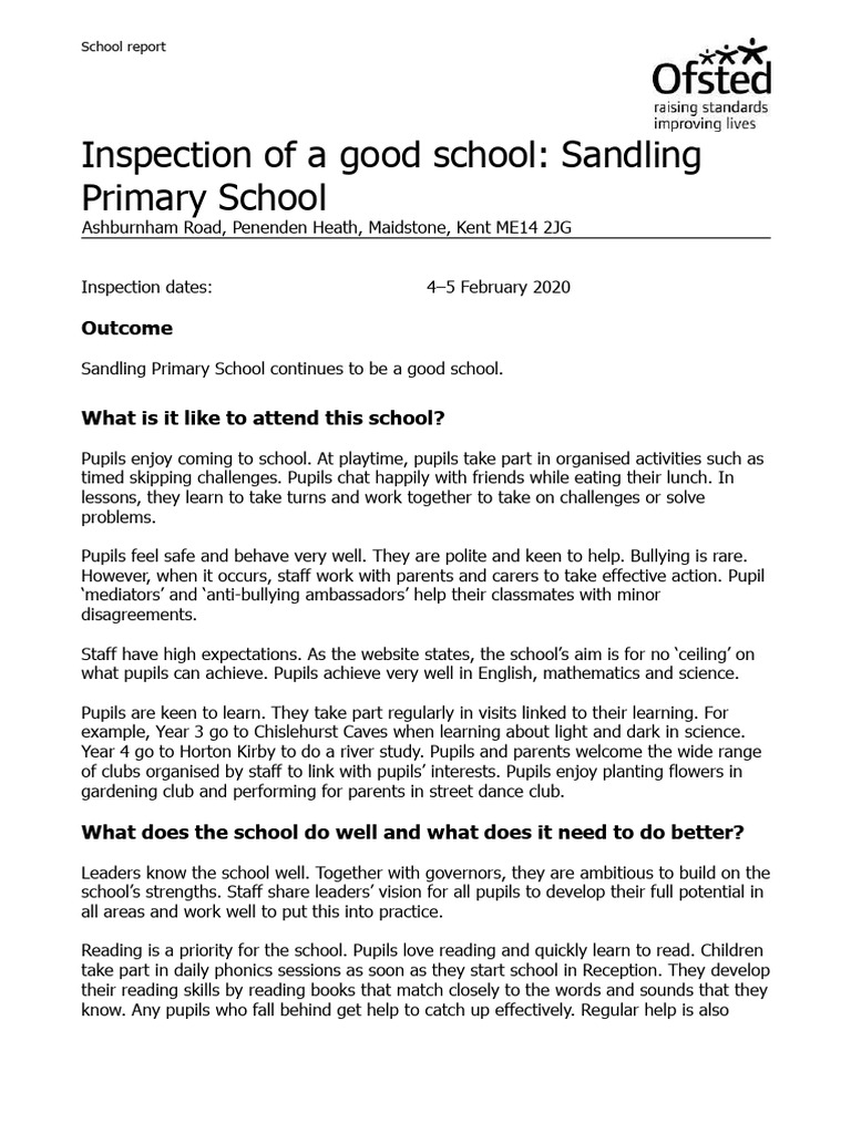 Sandling Primary School | PDF | Learning