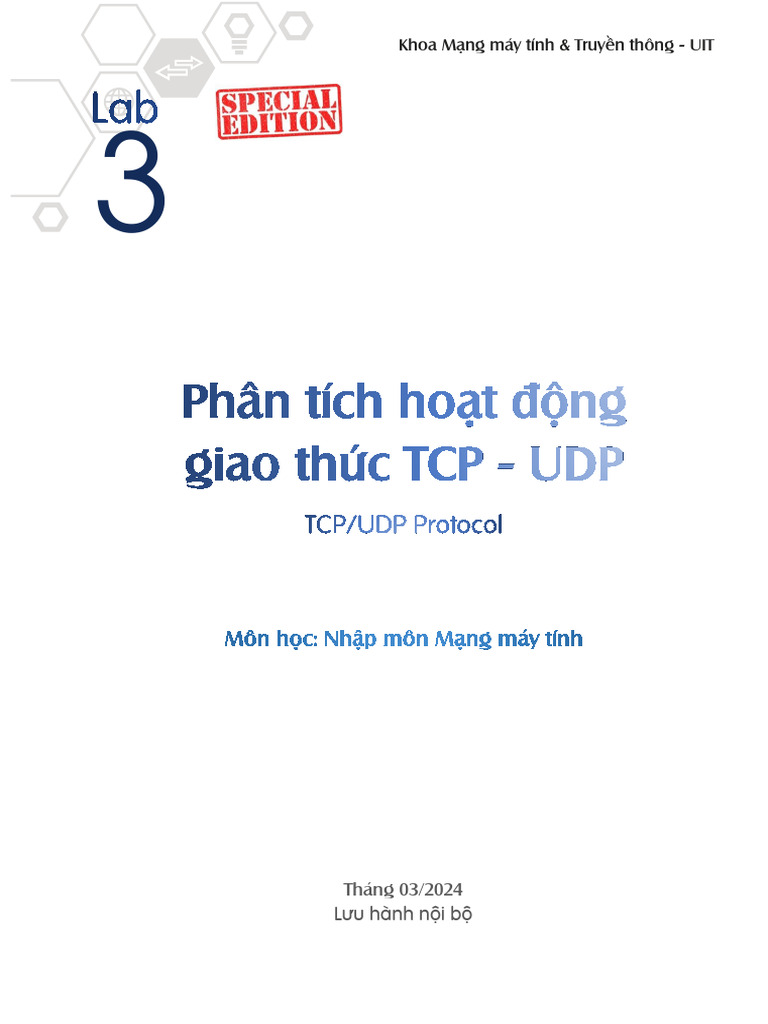 Lab 3 - TCP UDP Protocol | PDF