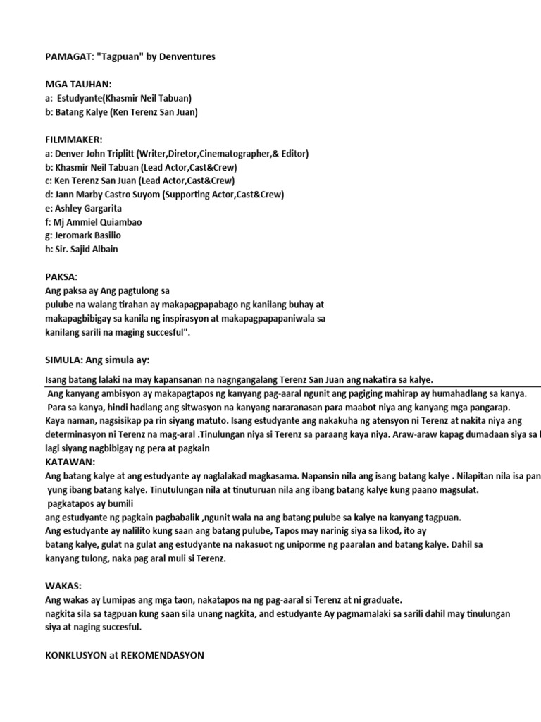 Filipino Project | PDF