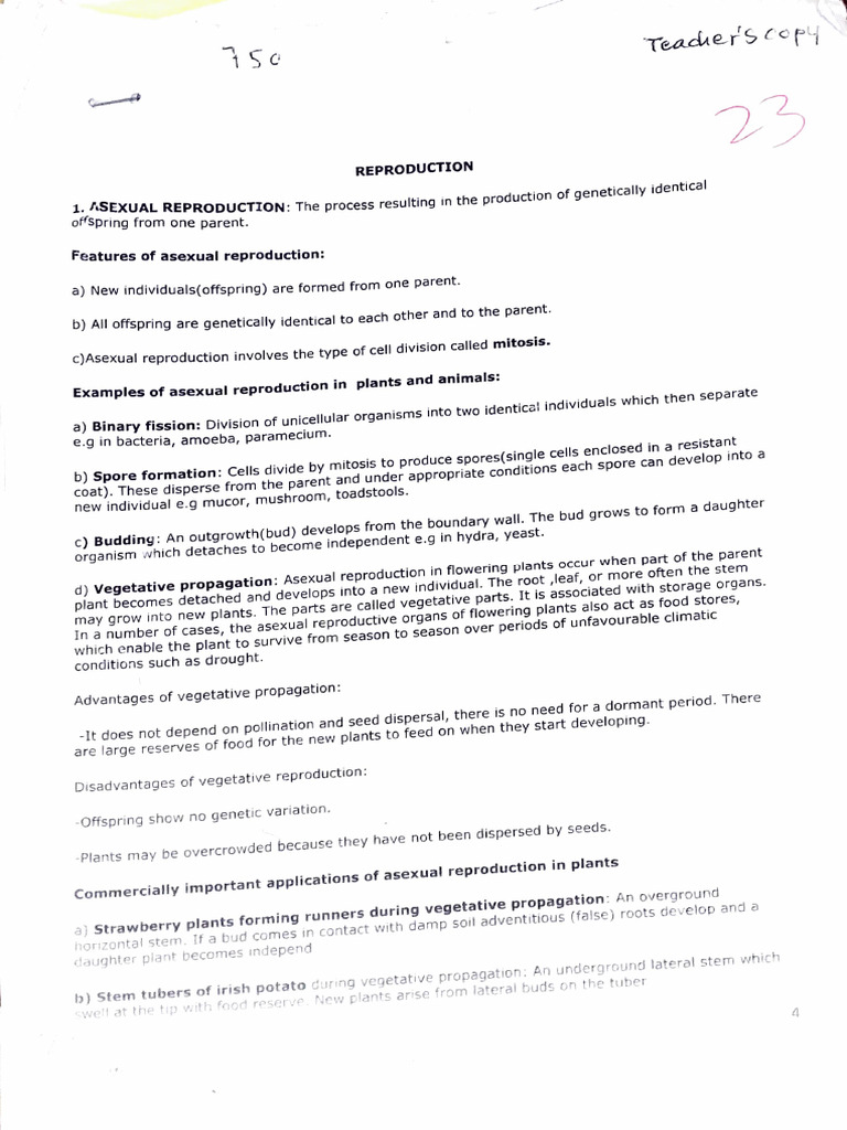 Reproduction Notes | PDF