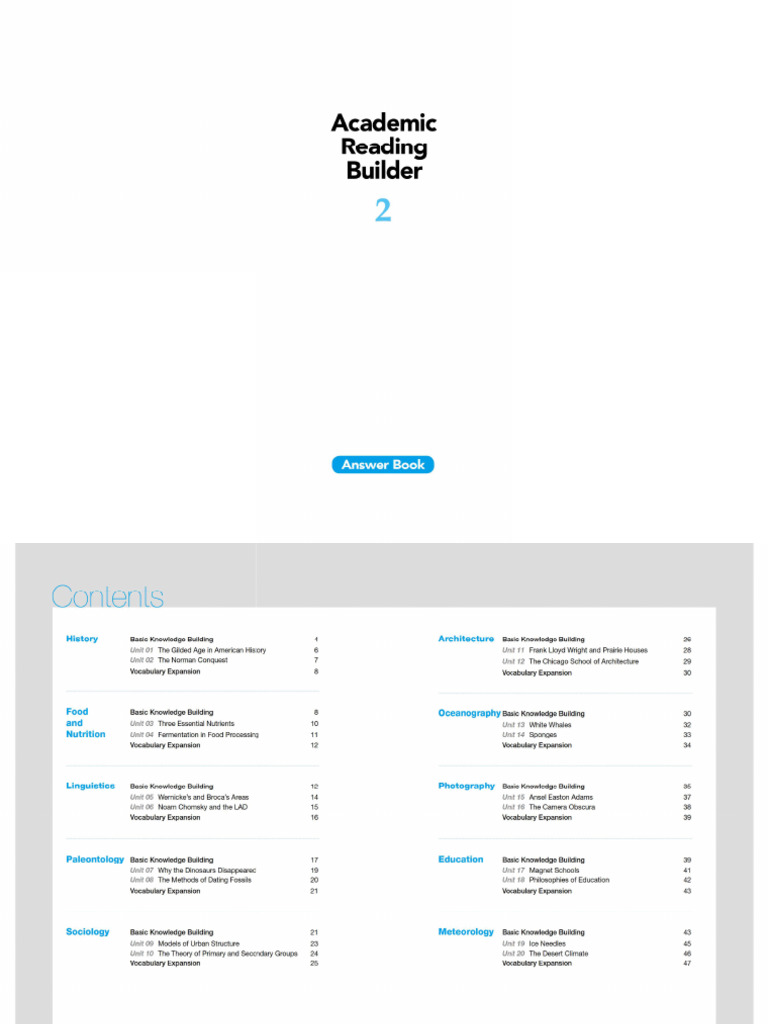 Academic Reading Builder 2 | PDF