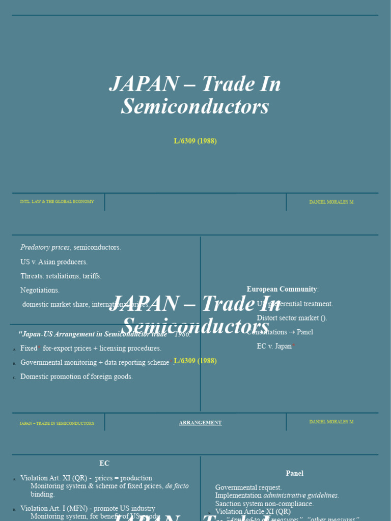 Japan-US Semiconductor Trade Issues | PDF | Most Favoured Nation | Exports
