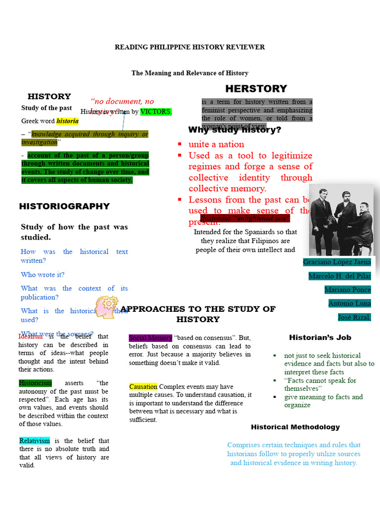 Reading Philippine History Reviewer | PDF | Truth | Theory