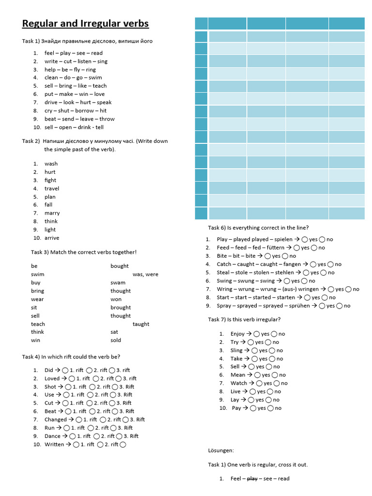 Irregular Verbs Error Correction | PDF | Linguistic Morphology | Grammar