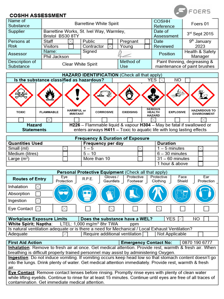 01 Barrettine White Spirit | PDF | Water | Hazards