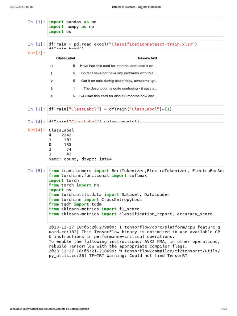 Effects of Batches - Jupyter Notebook | PDF | Computer Science | Computer Programming