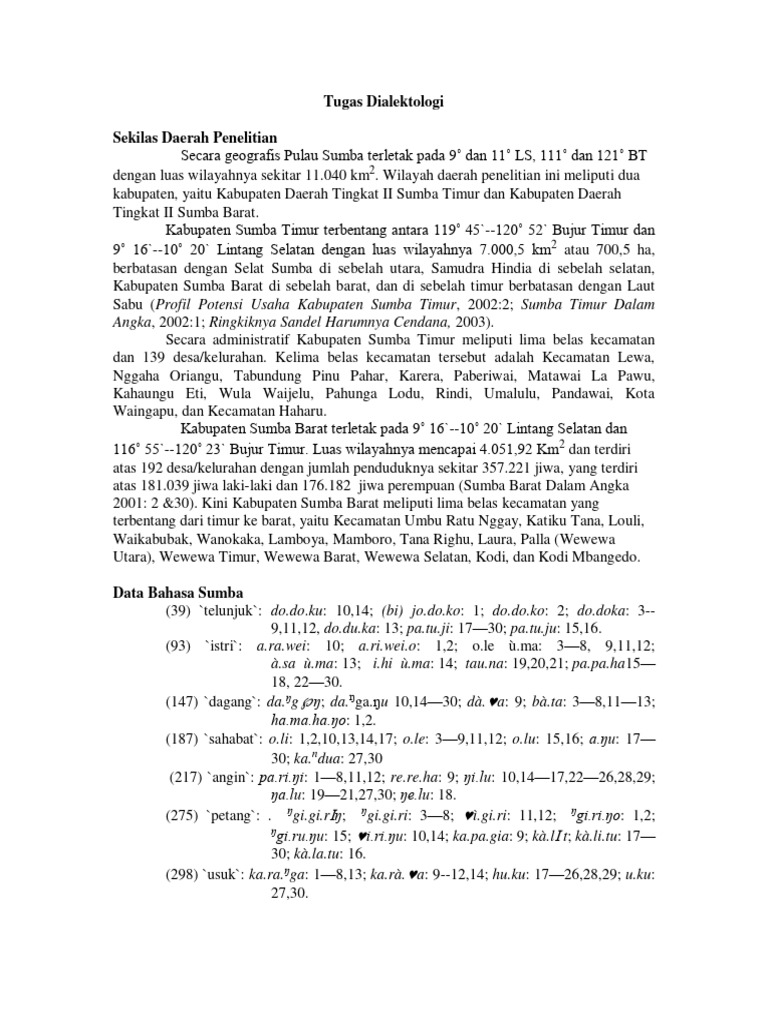 Dialektologi Tugas Membuat Peta | PDF