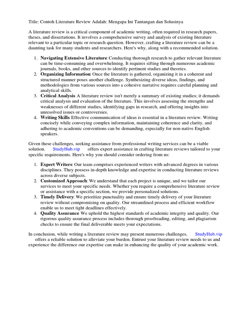 Contoh Literature Review Adalah | Download Free PDF | Critical Thinking ... Contoh Literature Review Adalah | Download Free PDF | Critical Thinking ...