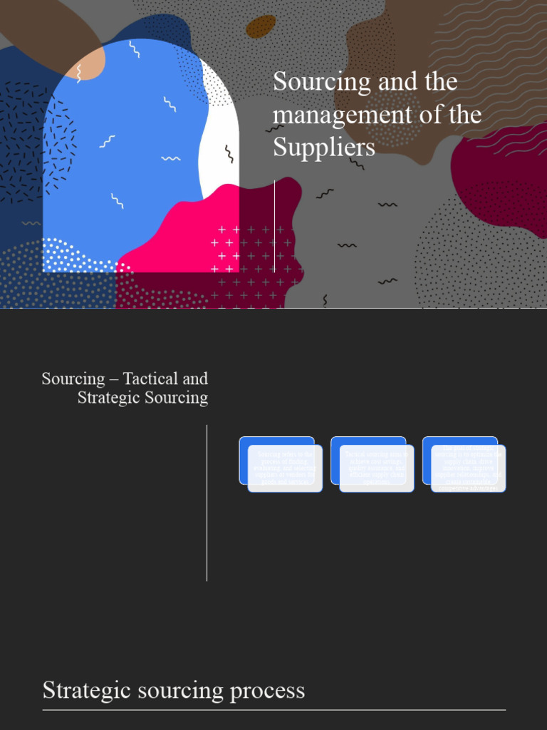 Supplier Sourcing and Management Guide | PDF | Outsourcing | Procurement