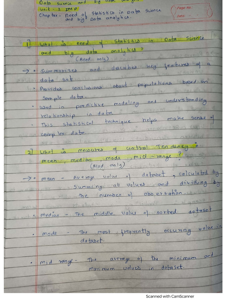 DSBDA Unit 2 Imp Bat Notes | PDF