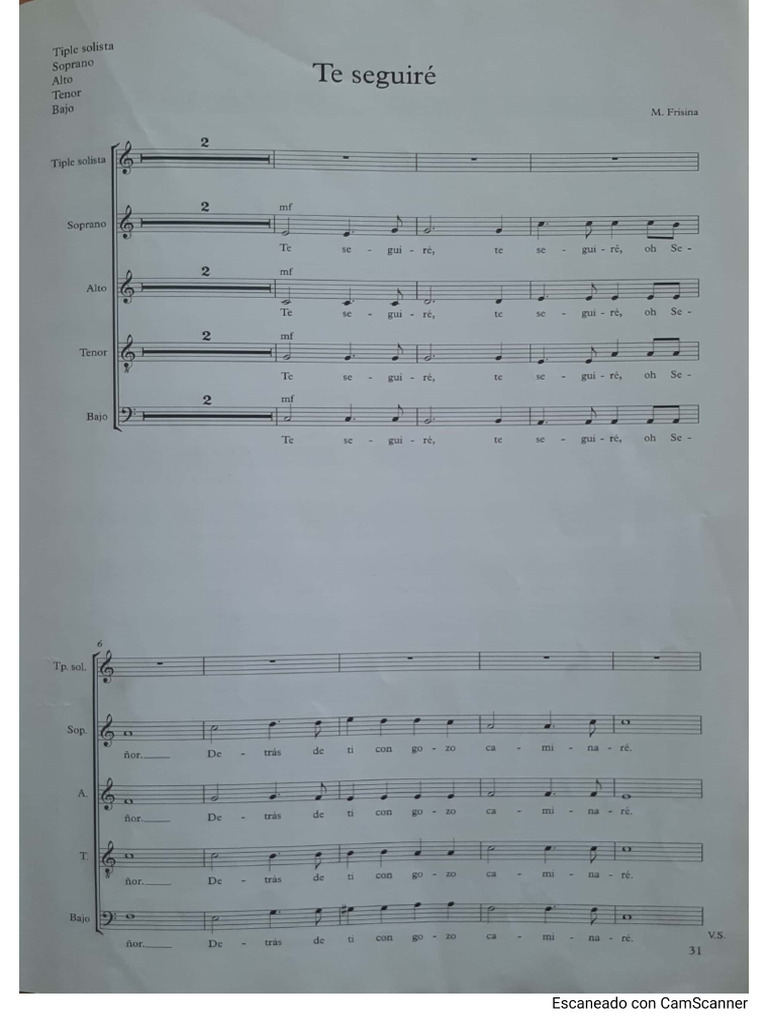 Te Seguiré - M Frisina | PDF