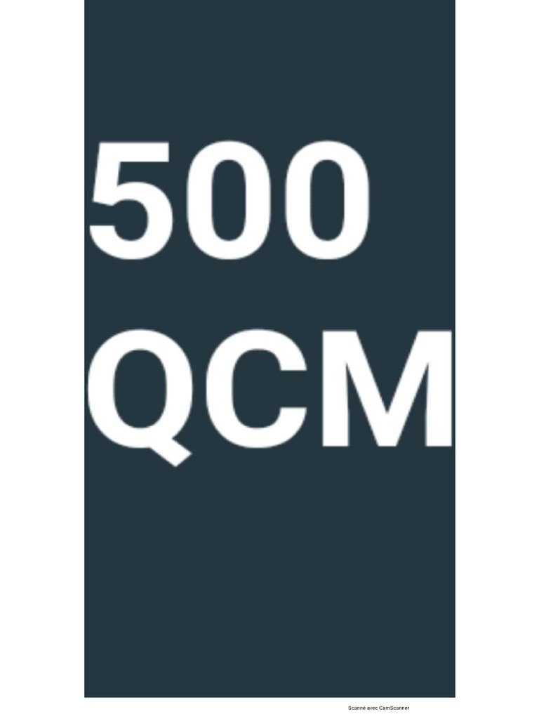 500 QCM PG Ccrs Prof Ksa | PDF