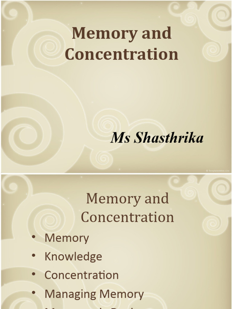 Lesson 5 - MEMORY AND CONCENTRATION | PDF | Memory | Long Term Memory