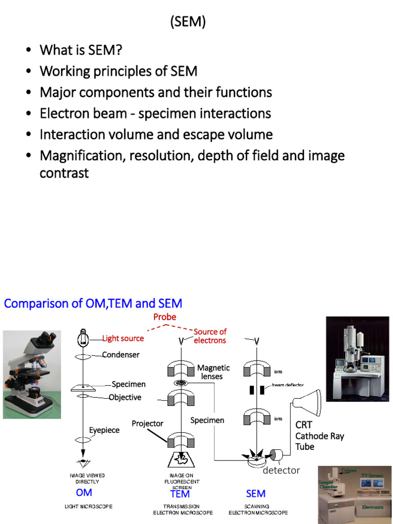 SEM & TEM | PDF | Scanning Electron Microscope | Transmission Electron Microscopy