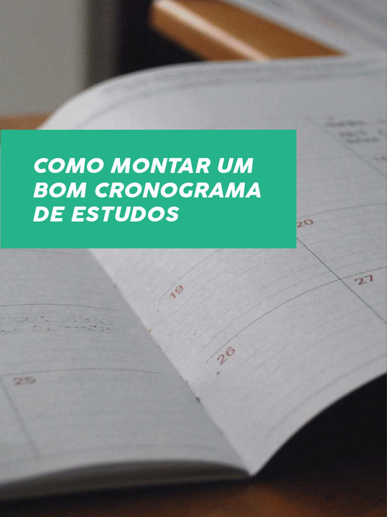 Profe Rodrigo Silva Como Montar Um Bom Cronograma De Estudos Pdf