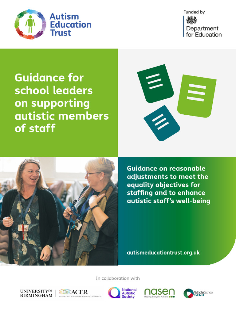 Aet - Guidance For School Leaders On Supporting Autistic Members of ... Aet - Guidance For School Leaders On Supporting Autistic Members of ...