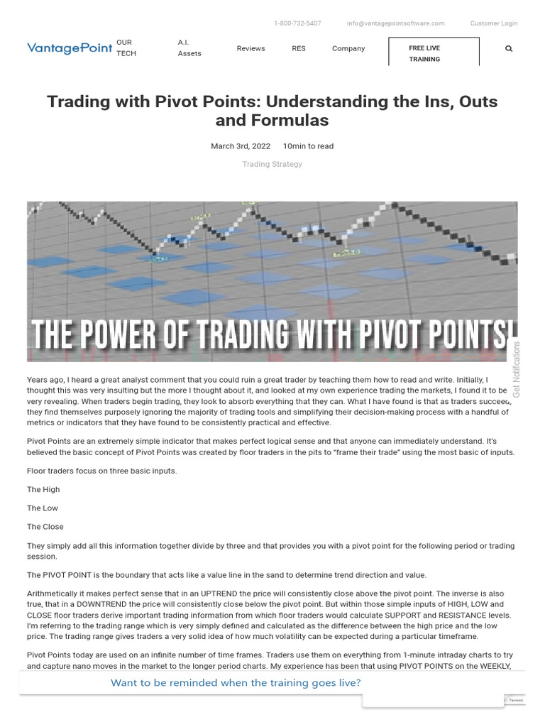 Understanding Pivot Points in Trading | PDF | Day Trading