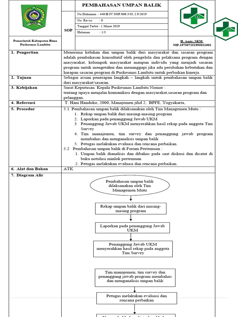 10.ep.4.1.2.3 Sop Pembahasan Umpan Balik | PDF