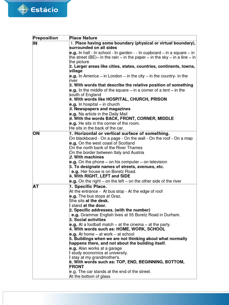 Understanding Prepositions in English | PDF | Foreign Language Studies
