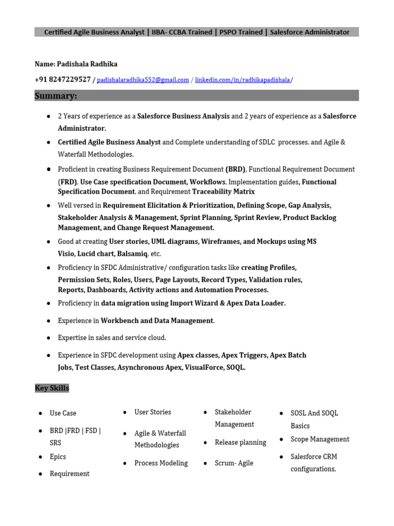 Radhika wipro BA | PDF | Software Development Process | Agile Software ...