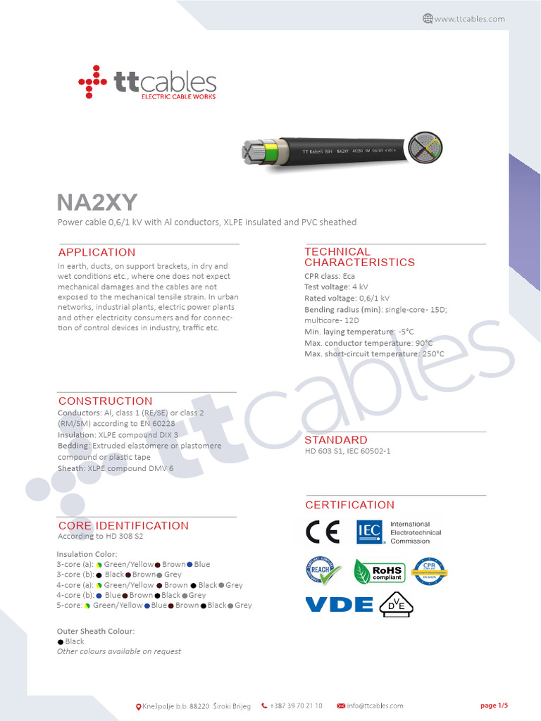 TDS Na2xy | PDF | Electrical Conductor | Insulator (Electricity)