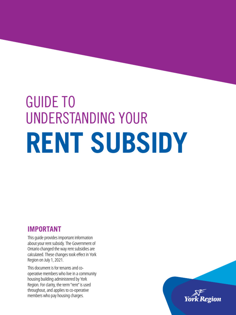 Understanding Your Rent Subsidy Guide | PDF | Taxes | Renting
