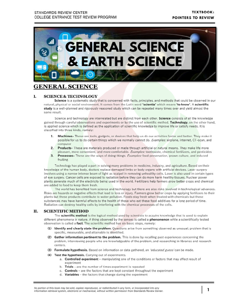 General & Earth Science (SRC) | PDF