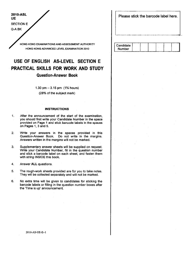 2010 Use of English Section E | PDF