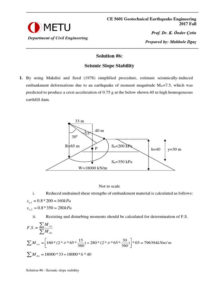 Seismic Slope Stability | PDF | Earthquake Engineering | Geotechnical Engineering