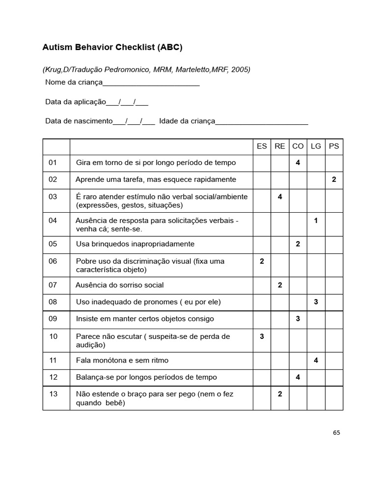 escalas e avaliação motora (1) | PDF | Músculo | Sistema Locomotor