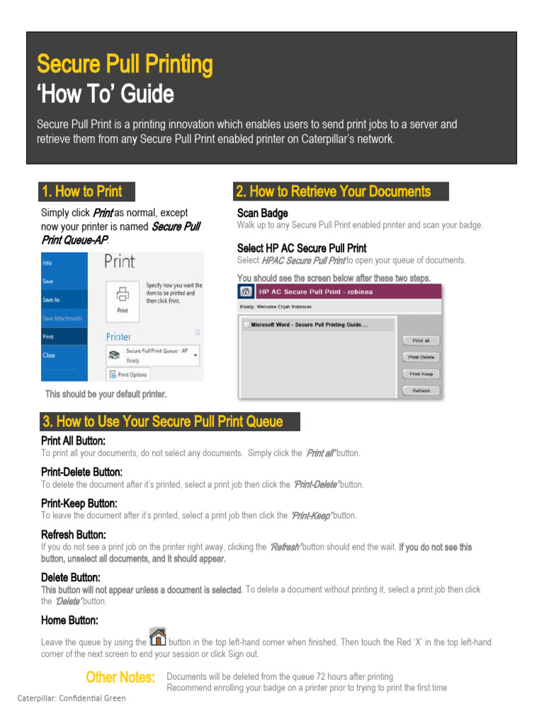 Secure Pull Print - How To and Why To | PDF | Printer (Computing) | Cyberspace
