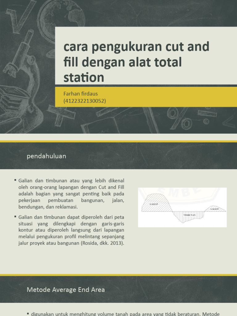 Cara Pengukuran Cut and Fill Dengan Alat Total Station | PDF
