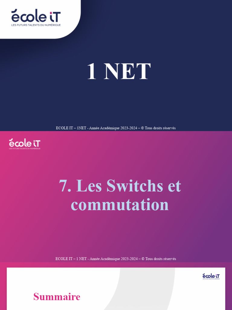 Les Switchs Et La Commutation | PDF | Multidiffusion | Commutateur réseau