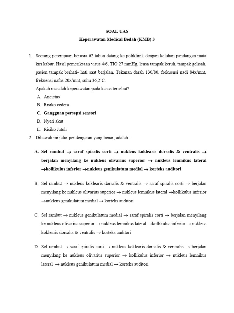 Soal Uas KMB 3 | PDF
