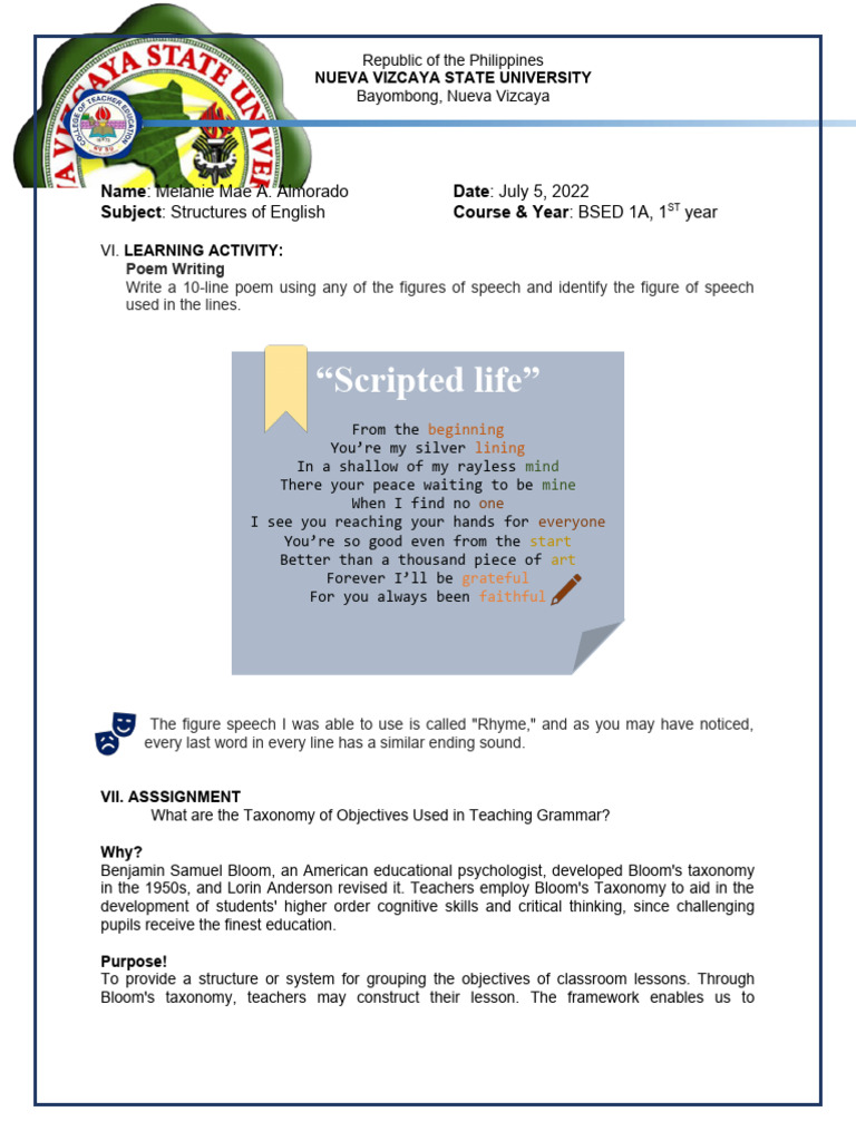 Module 7 - Activity | Download Free PDF | Subject (Grammar ...