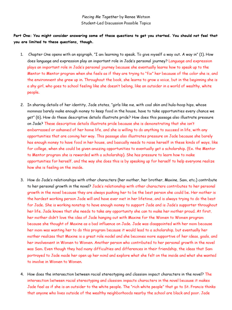 Georgia Waggoner - PMT SLD Possible Topics-4 | PDF | Social Science