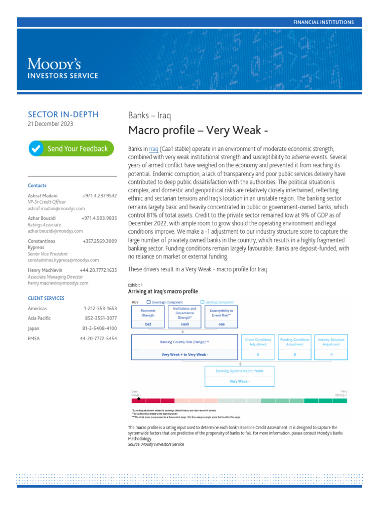 Sector in Depth Banks Iraq Macro Profile Very 21dec2023 PBC 1390548 ...