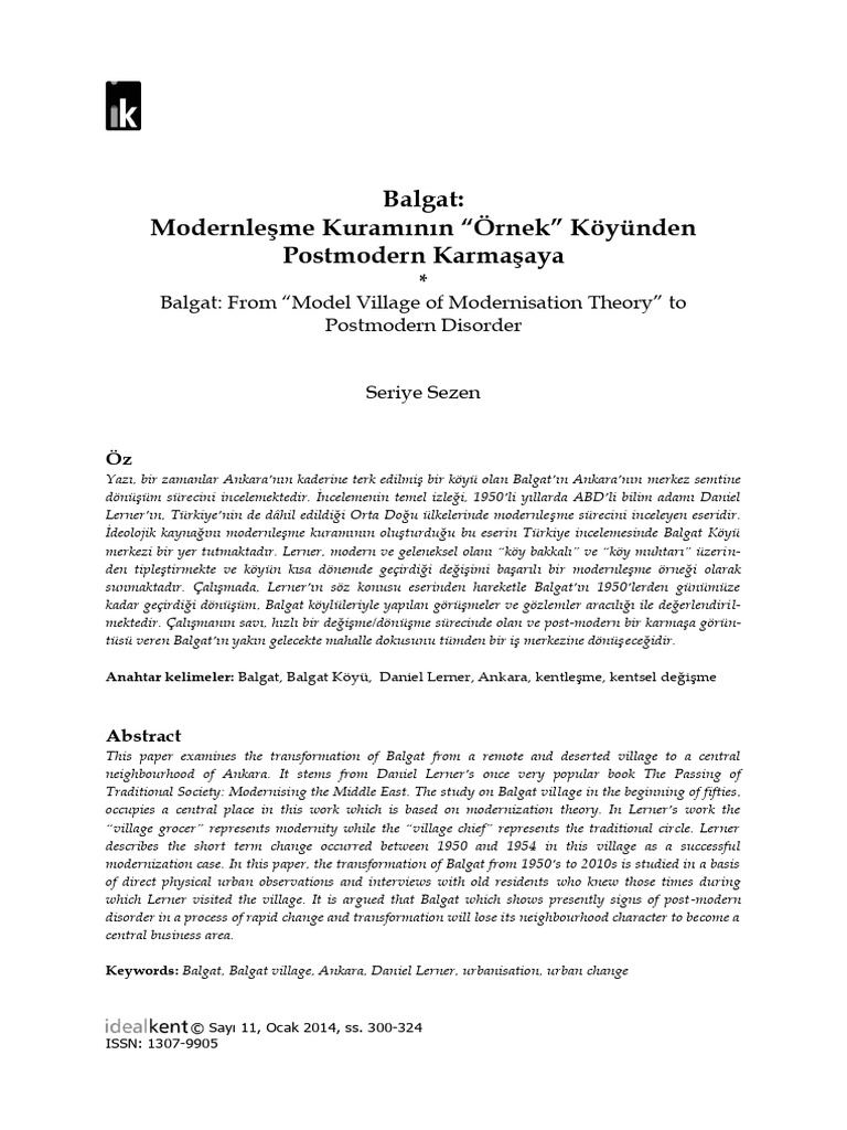 Balgat - Modernle - Me Kuram - N - N - Rnek - K - y - Nden Postmodern Karma - Aya (#419608 ...