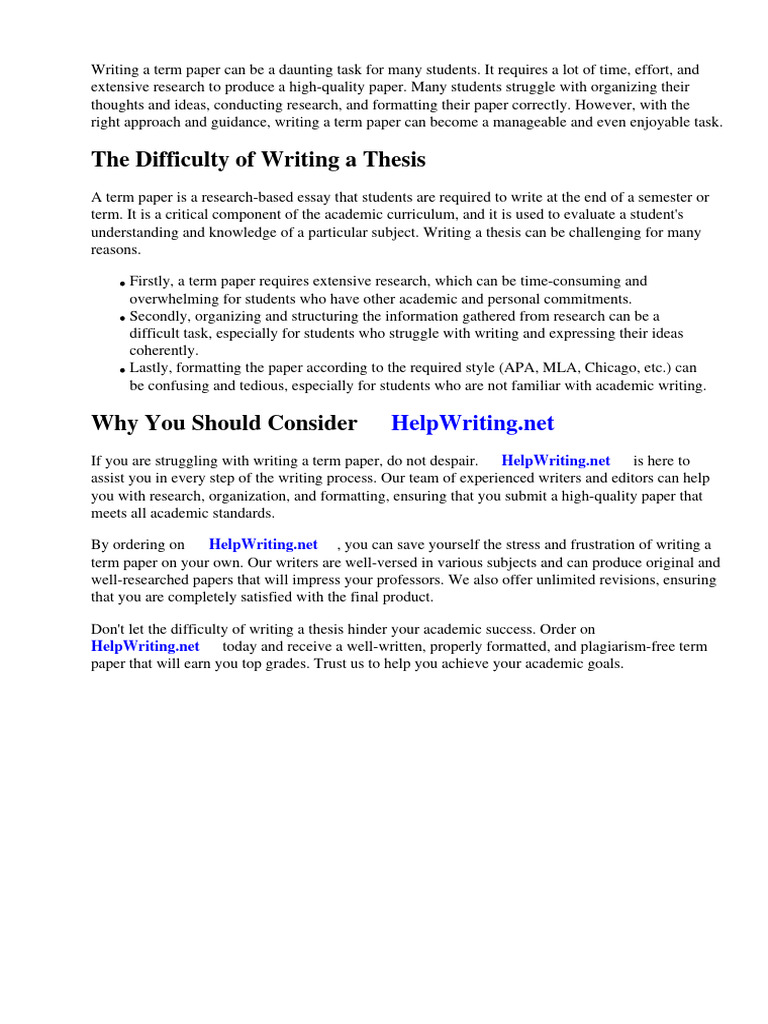 How To Write Term Paper PDF | PDF | Citation | Academic Publishing How To Write Term Paper PDF | PDF | Citation | Academic Publishing