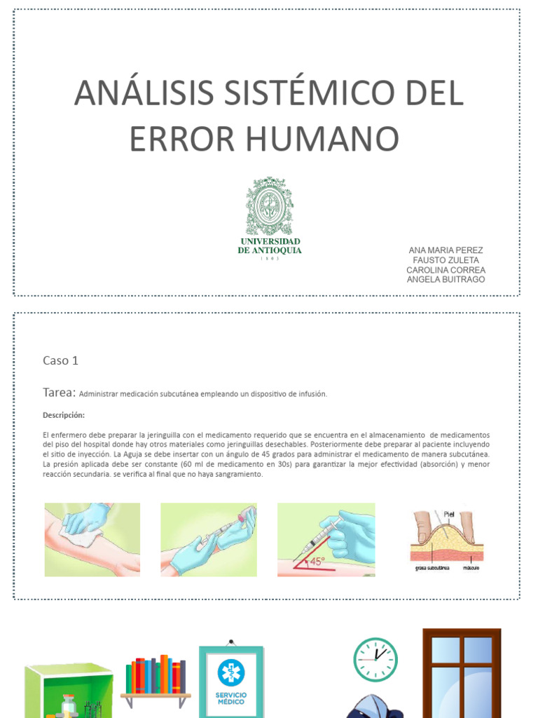 Error Humano | PDF | Inyección (medicina) | Farmacología