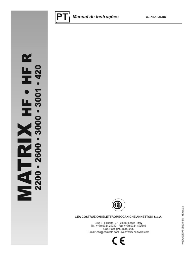 Instruções para Soldadores MATRIX HF | PDF | Engenharia Elétrica ...