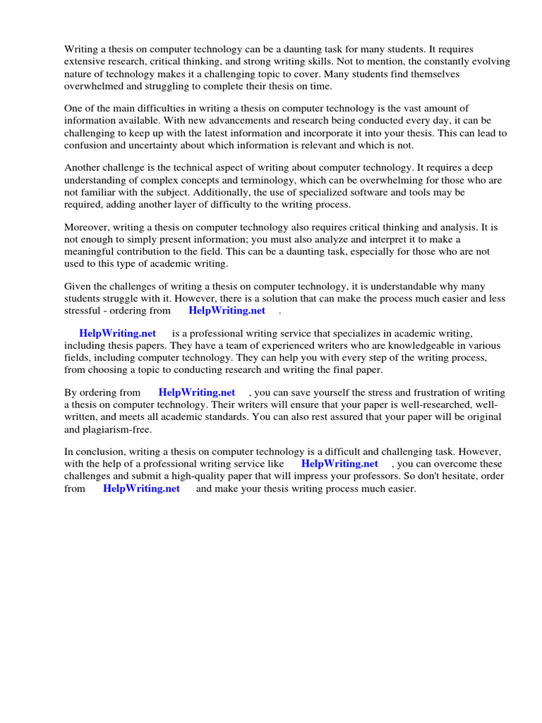 Term Paper Computer Technology | PDF | Information | Computing