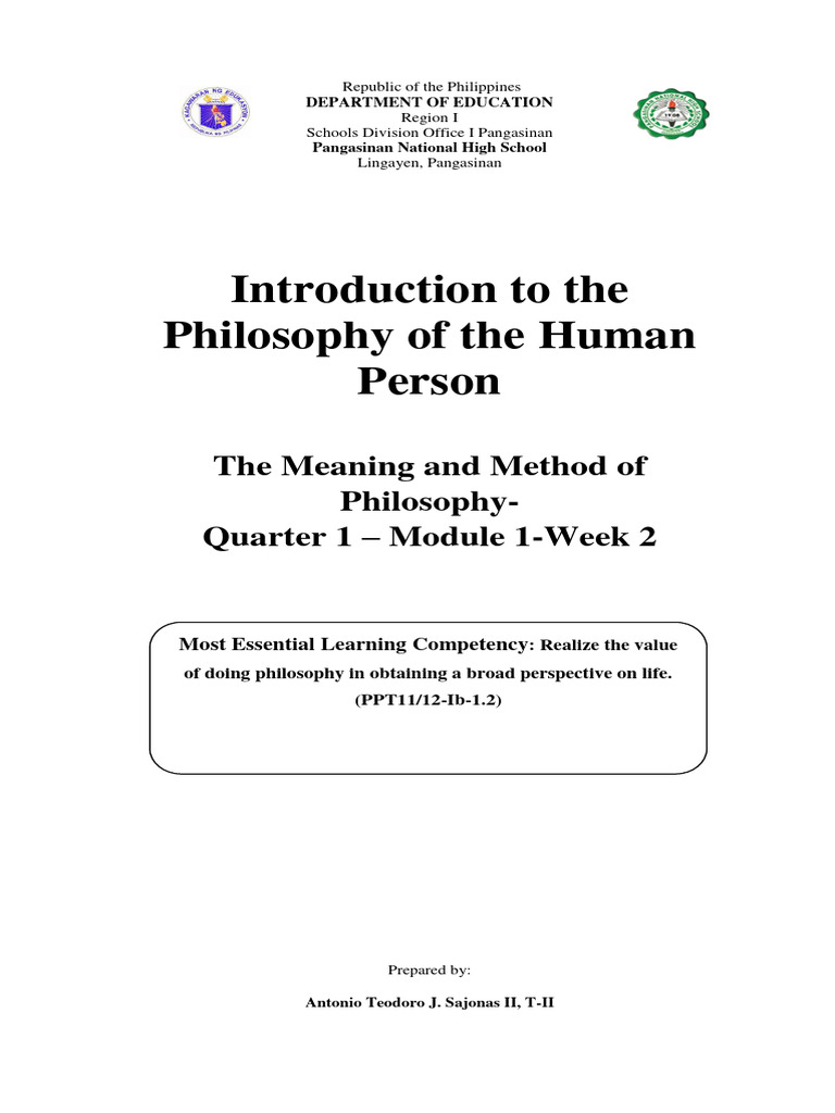 Q1 Intro-to-Philo-Module 1-Week-2 | PDF | Ancient Greek Philosophy | Plato